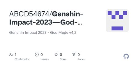 Github Abcd54674genshin Impact 2023 God Mode V42 Genshin Impact 2023 God Mode V42