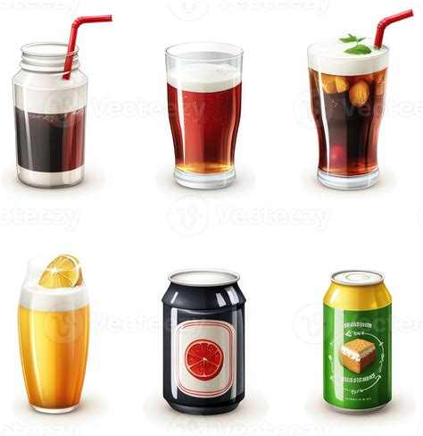 Assorted Beverages In Various Containers 60584160 Png