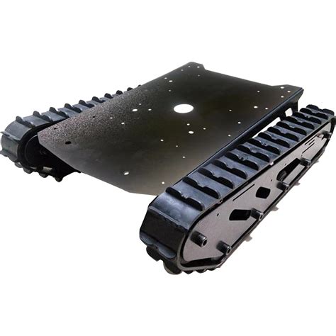 buy t007 metal robot tank chassis kit with 2pcs pure rubber tracks for