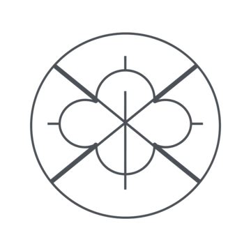 Blackline Abstract Logo And Icon Of A Circular Geometry Vector Lineal