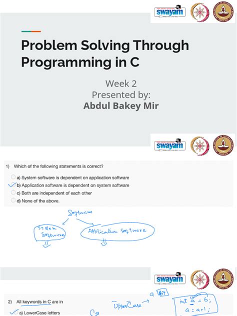 Nptel Cs101 Week 2 Pdf Computer Programming Software Engineering