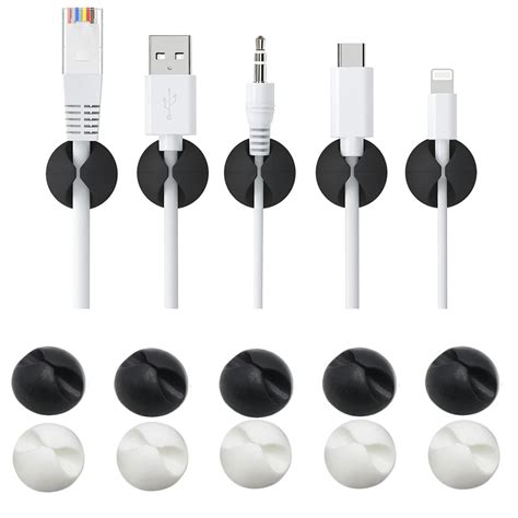 실리콘 와인더 헤드폰 유선 케이블 클립 사무실 책상 깔끔한 정리 운전용 Usb 충전기 코드 홀더 레코더 와이어 운전용 10