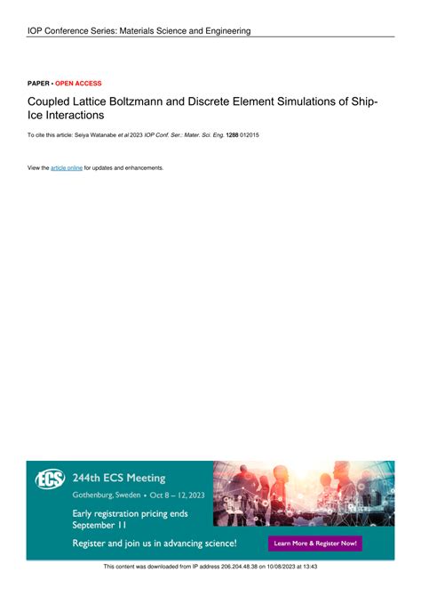 Pdf Coupled Lattice Boltzmann And Discrete Element Simulations Of