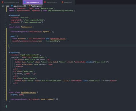 how to use ng bootstrapped popup modals within angular components dev community