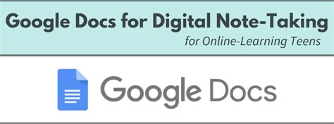 Google Docs For Digital Note Taking TEEN ZONE CDA Library