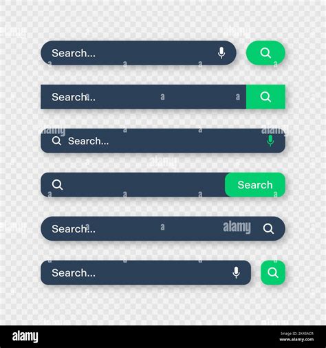Various Search Bar Templates Dark Mode Internet Browser Engine With Search Box Address Bar