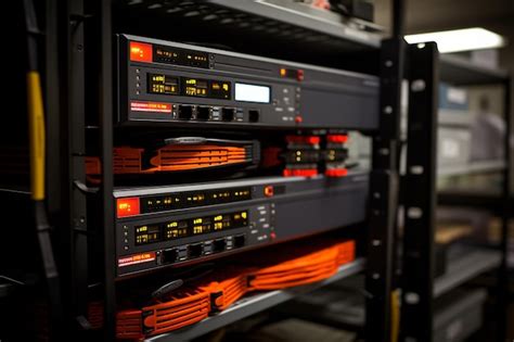 Close Up Of Server Rack Mounted Environmental Monitoring Probes