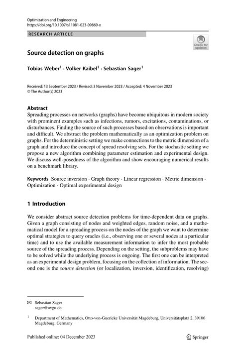 Pdf Source Detection On Graphs