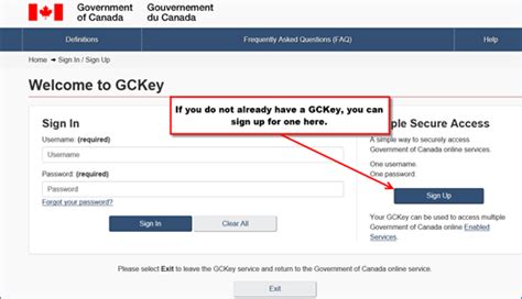 Using A Gckey To Access A Saved Application Form Canadaca