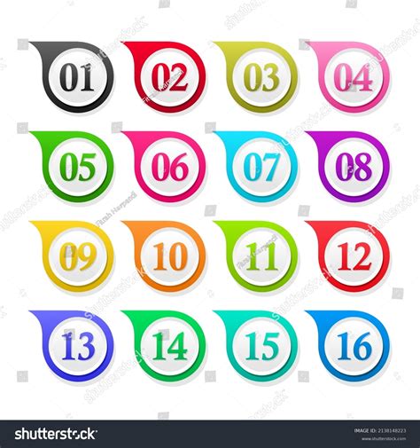 bullet point number abstract gradient design stock vector royalty free