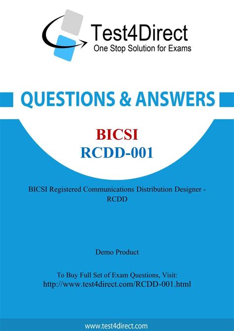 PPT BICSI RCDD 001 Exam Updated Questions PowerPoint Presentation Free Download ID 7279432
