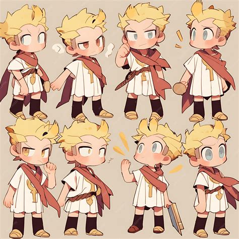 Premium Photo Sticker Of Male Greek Philosopher Chibi Kawaii Toga Fashioni Apologize Concept