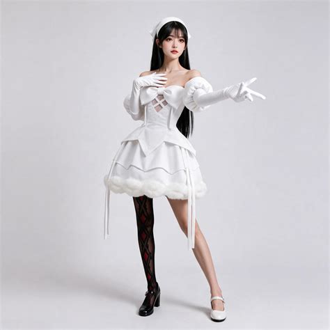Cosplay Costume Sua Zombie Stage 2026 R1 Stage Dress Set White Women