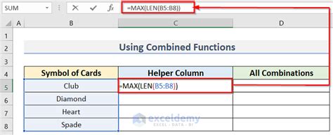 How To Create Permutation Table In Excel 4 Easy Methods