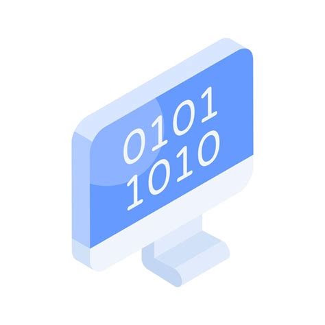 Premium Vector Premium Isometric Icon Of Binary Coding In Trendy Style