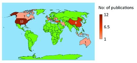 Geographical Distribution Of Research Conducted Concerning The Specific