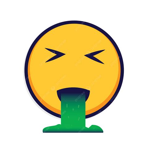 Vomitando Emoticon 813 Nausea Emoji Stock Vectors And Vector Art