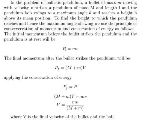 Answered Ballistic Pendulum Problem A Draw Bartleby