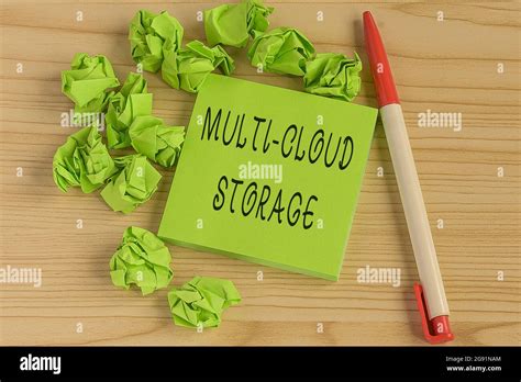 Sign Displaying Multi Cloud Storage Business Overview Use Of Multiple