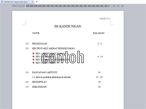 Contoh Assignment Upah Oum