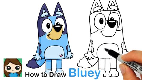 How To Draw Bluey Step By Step Easy