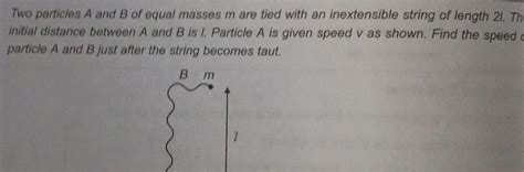 Answered Two Particles A And B Of Equal Masses M Are Tied With An