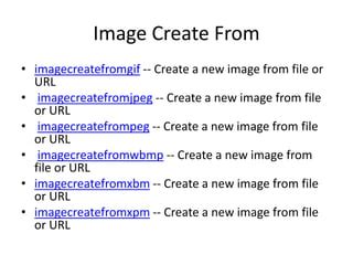 Php Image Functions Pptx