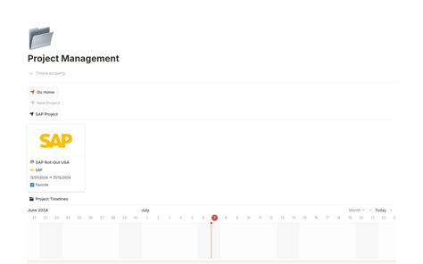 SAP Project Template Notion Marketplace