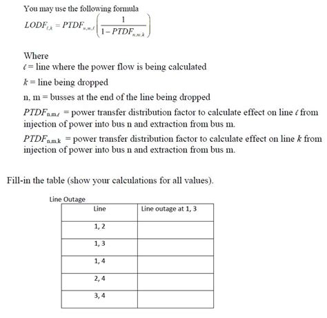 Calculate The Line Outage Distribution Factors
