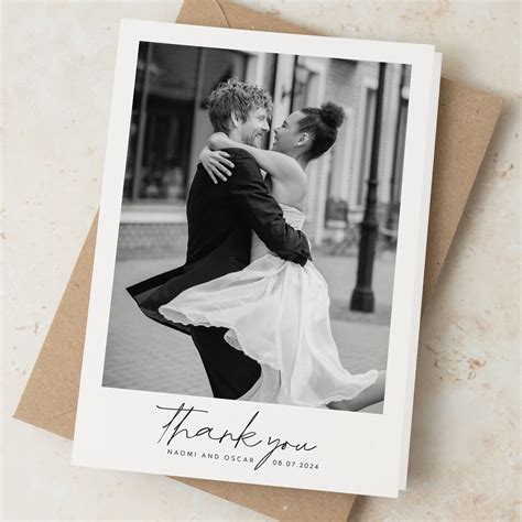 Tarjetas De Agradecimiento De Boda Personalizadas Tarjetas De Etsy España