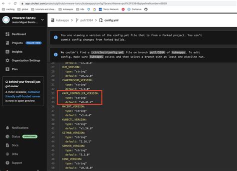 Circleci Workflow Is Not Properly Handling Config Values · Issue 5416 · Vmware Tanzukubeapps