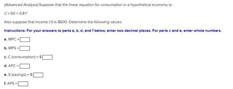 Solved Advanced Analysis Suppose That The Linear Equation Chegg