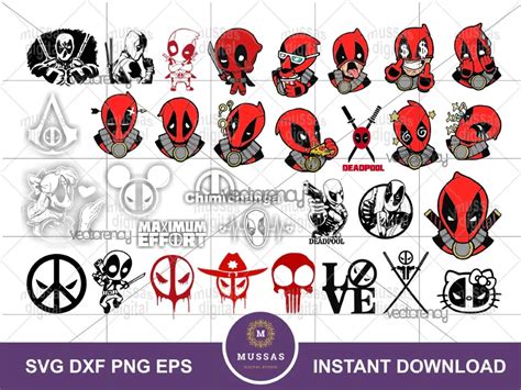 Deadpool Svg Cut Files Png Bundle Vectorency