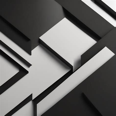 Premium Photo Black Abstract Geometric Background Paper Style 3d Render
