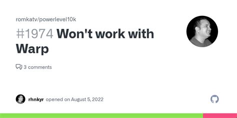 Won T Work With Warp Issue 1974 Romkatv Powerlevel10k GitHub