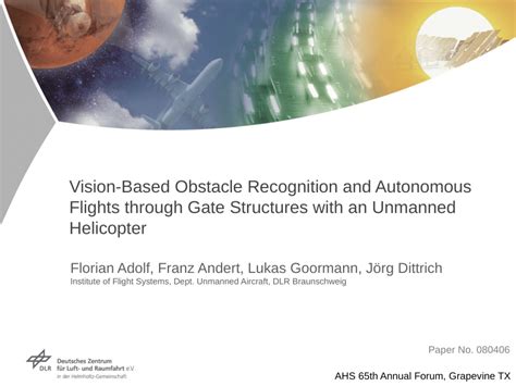 Pdf Vision Based Obstacle Recognition And Autonomous Flights Through
