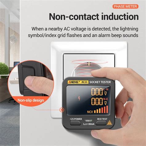 Smart Digital Socket Tester Ac11 Voltage Meters Vo Vicedeal