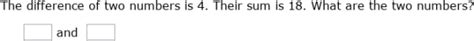 IXL Find Two Numbers Based On Sum And Difference Rd Grade Math