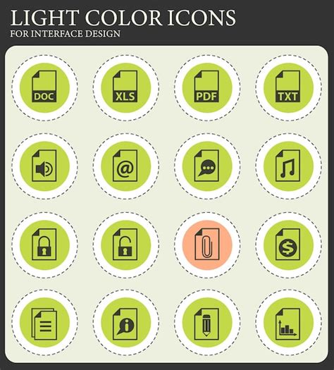 Document Icon Set Premium Vector
