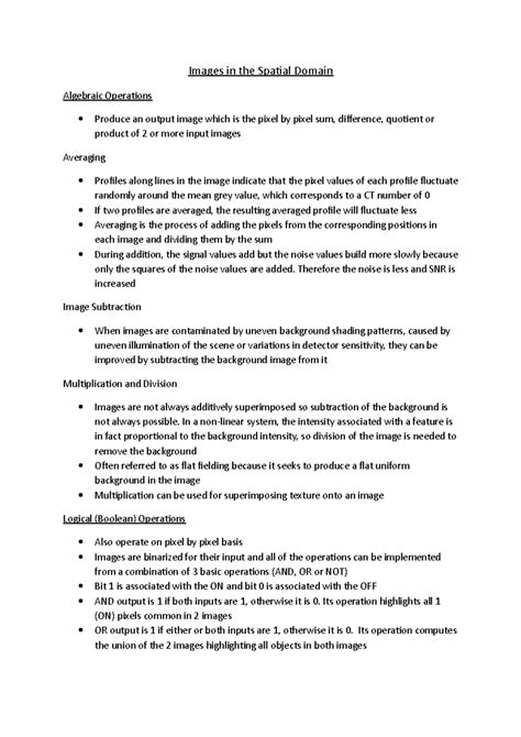 Unit 2 Image Enhancement Spatial Domain Methods Point Processing