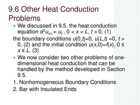 Ppt 96 Other Heat Conduction Problems Powerpoint Presentation Free Download Id783102