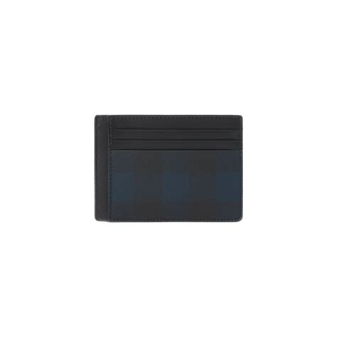 버버리 체크 머니 클립 카드 케이스 네이비 Burberry Kream