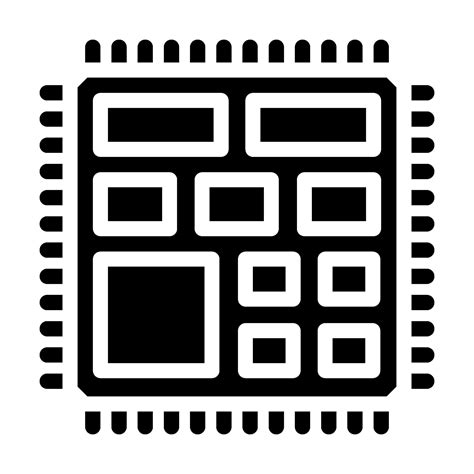Microcontroller Electrical Engineer Glyph Icon Vector Illustration 25441391 Vector Art At Vecteezy