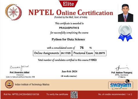 Pragaspathi S On Linkedin I Have Completed The Certificate Course On