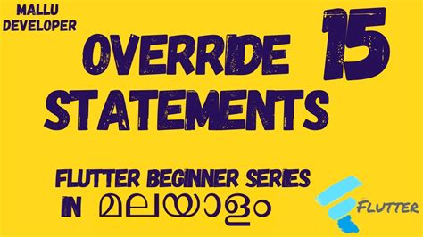 override statements in dart flutter malayalam tutorials youtube