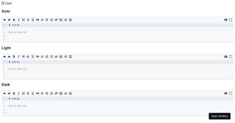 React Markdown Editor Codesandbox
