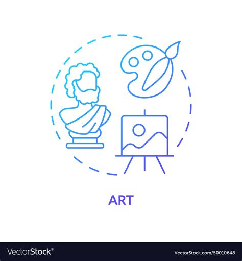 Thin Line Simple Gradient Art Icon Concept Vector Image