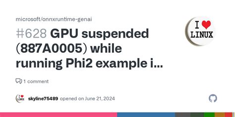 Gpu Suspended 887a0005 While Running Phi2 Example In Dml · Issue 628 · Microsoftonnxruntime