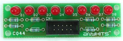 8 led output display module for micro controller development board 1 electronics lab