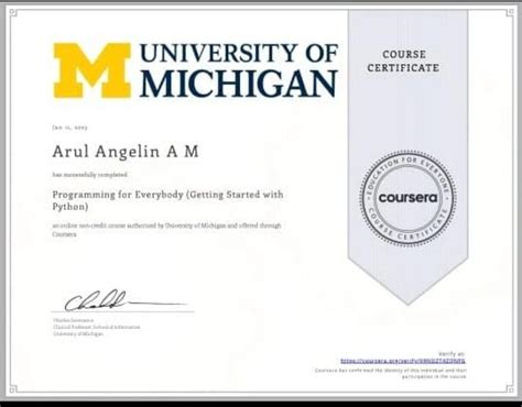 Completed Programming For Everybody Getting Started With Python Course Arul Angelin A M